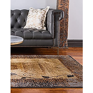 Rugs.com Cafe Collection Rug – 3' x 5' Beige Medium Rug Perfect for Entryways, Kitchens, Breakfast Nooks, Accent Pieces