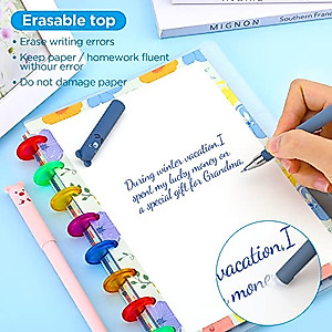 PAFUWEI 32pcs-8 Pens 24 Refills Black Blue Red Erasable Pens, Cartoon Panda Animal Pattern Erasable Ballpoint Pen Erasable Gel Pens Rub Out Pens for Kids Student