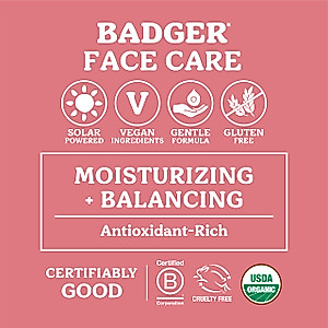 Badger Balm - Damascus Rose Antioxidant Face Oil - Certified Organic,1 oz.