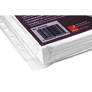 Rexel Nyrex Heavy Duty A4 Plastic Punched Pocket Wallets Side Opening, Pack of 5