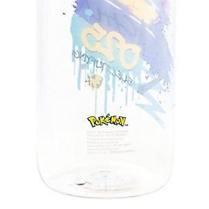 Silver Buffalo Pokémon Skate Graffiti Electrifying Pikachu Tritan Water Bottle, Screw Top Lid, 28 Ounces