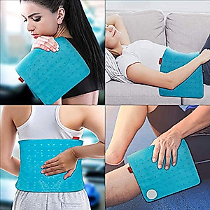 Comfytemp Heating Pad Upgraded, Electric Heat Pad | 9 Heat Setting, Stay On, 11 Timers Auto-Off, Ultra-Soft | 12 x 24 Inch Heated Pad for Cramps, Back Pain Relief, Neck and Shoulders, Machine Washable