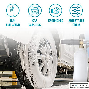 MTM Hydro Pressure Washer 20” Extension Wand and SGS28 Spray Gun Kit High Pressure Sprayer with Live Swivel 4000 PSI for Car Wash and Auto Detailing