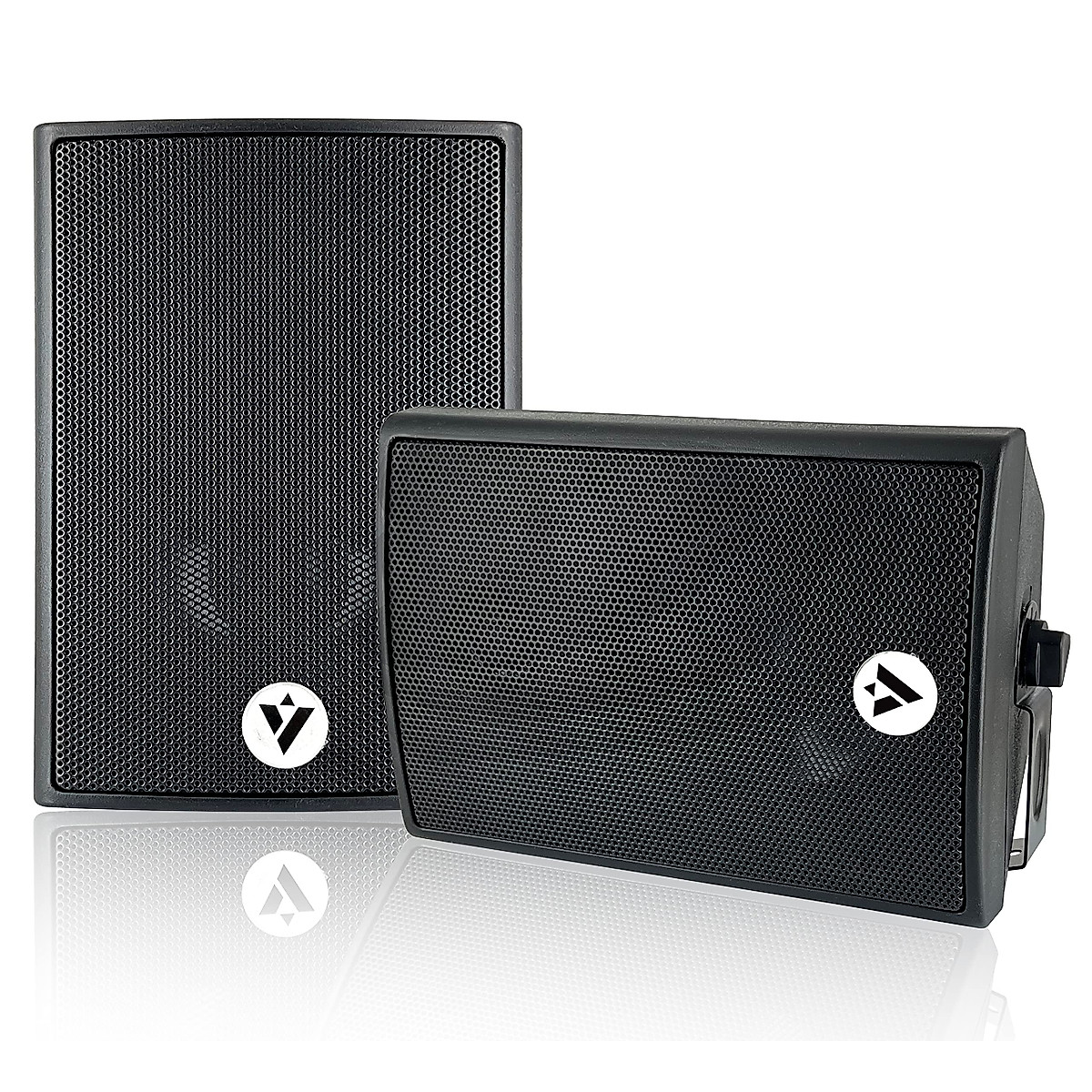 VOYZ 2-Way Wall Mounted Speakers for Indoor and Outdoor Fun - High Performance 100-Watt Loudspeakers with 4" Polypropylene Cone Woofer for Sleek Sound - Ideal Wired Speakers for Outdoor & Home Theater