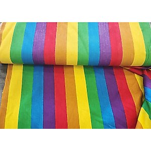 Rainbow Pride Stripe Vertical LGBT Gay Colorful Printed on 100% Cotton 44 Inches Wide Fabric by The Yard - Sewing Quilting Apparel Crafts Decor (1 Yard, Pride Stripe Vertical)