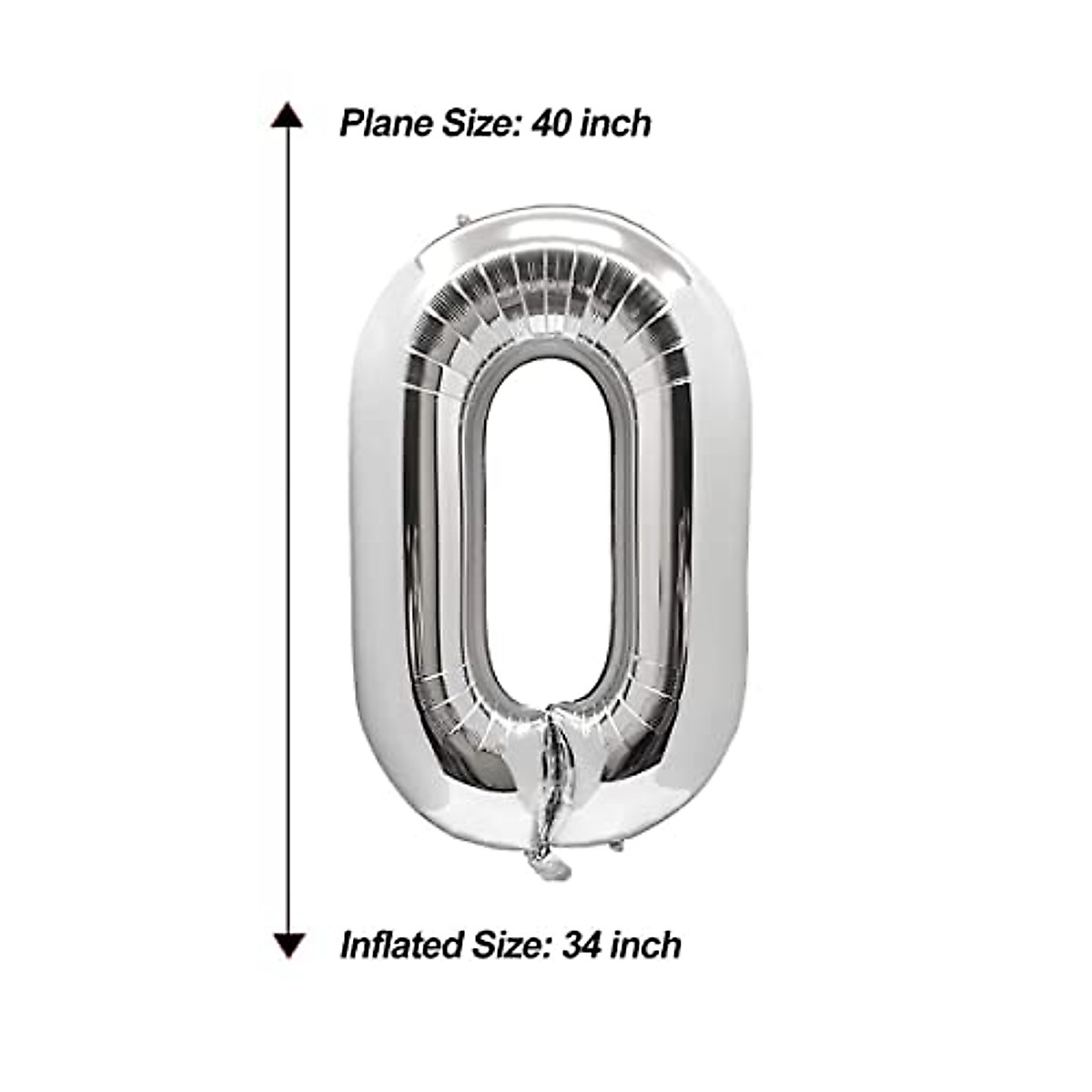 AULE 40 Inch Jumbo Silver Foil Mylar Number Balloons for Men Women 30th Birthday Party Decorations 30 Years Old Anniversary Party Supplies