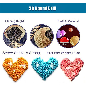 AIBOERL Diamond Painting Kits, Rainbow Diamond Art Kit for Adults, DIY 5D Friends Diamond Dots Full Drill Round Crafts for Home Wall Decor (15.8 * 11.8 inch)