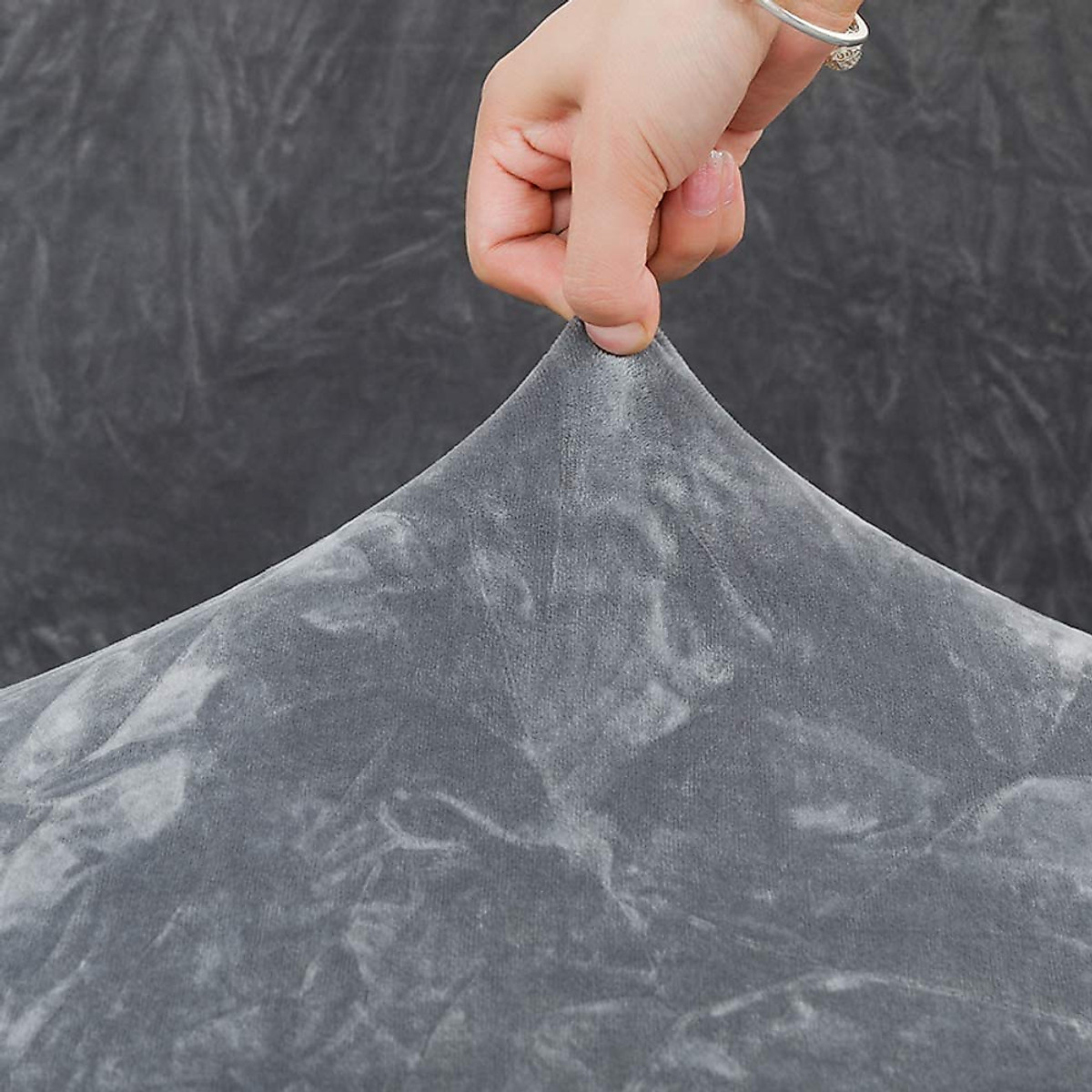 DuANgu 1 Pcs Velvet Plush Couch Cover,Stretch Sofa Cover Slipcover Soft Thick Sofa Protector for L-Shape Sectional Couch,1 2 3 4 Seater Blue 4 Seater(93-118")