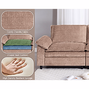 Suheww Sectional Couches for Living Room, L Shaped Sofas Modern Deep Seat Cloud Sofa Sectional, Oversized Cloud Couch Modular Sectional Sofa Couches for Living Room