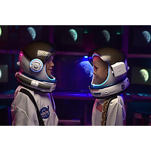 AEROSQUAD Kids Astronaut Costume with Helmet, NASA Space Helmet Suit for Kids & Adults with LED Lights, Movable Visor & Mission Sounds Astronaut Suit Kids, Role Play Halloween Dress for Boys & Girls.