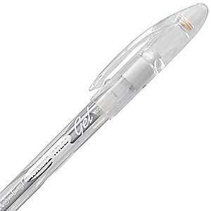Pentel Arts Sunburst Metallic Gel Pen, Medium Line, Permanent, Gold and Silver Ink, 2 Pack (K908BPXZ)