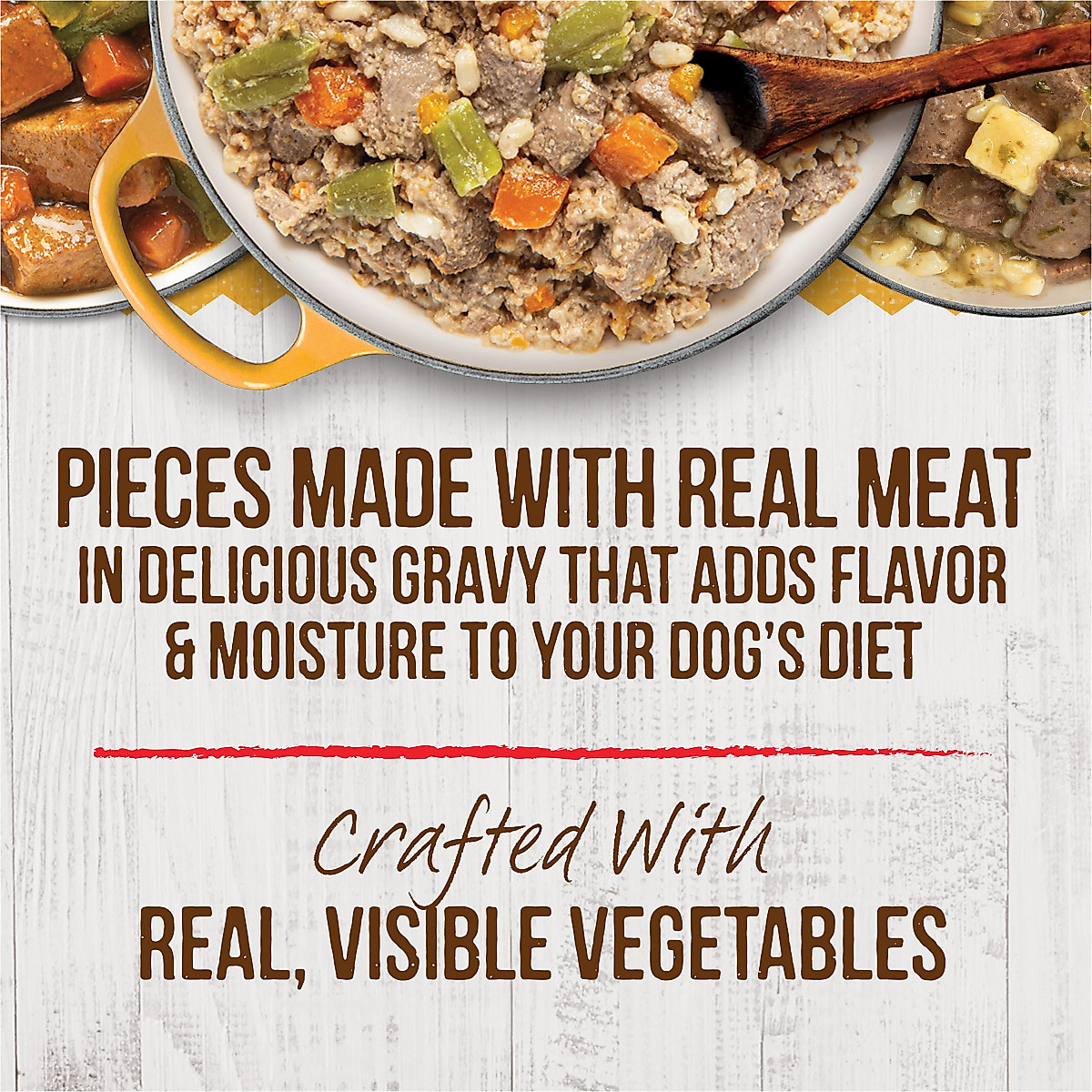 Merrick Kitchen Comforts Wet Dog Food Gravy, Variety Pack Real Meat and Brown Rice Dog Food with Grains - (Pack of 1) 9.5 lb. Cans