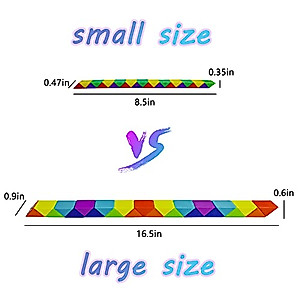 10PCS Large Size Rainbow Snake Cube Magic Sensory Fidget Toys Collection Brain Teaser Stocking Stuffers Party Favors Goodie Bags Stuffers and Classroom Prizes Halloween for Kids…
