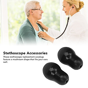 10pcs Stethoscope Ear Tips Universal Replacement 2.5mm Silicone Stethoscope Earplugs for 5mm Ear Hooks