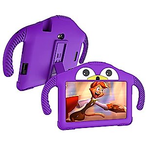 NORTH BISON 7 inch Android Tablet, Tablet for Kids, 3GB RAM 32GB ROM Toddler Tablet with Bluetooth, WiFi, GMS, Parental Control, Dual Camera, Shockproof Case, Educational, Games
