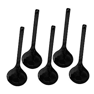 5pcs Hot Pot Seasoning Spoon Ramen Soup Spoons Cooking Spoon Tagliatelle Ramen Spoon Silicone Deep Spoon Miso Spoons Ramen Ladle Spoons Heavy Turtle Shell Melamine