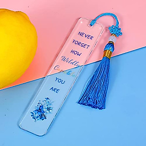 Book Lovers Gifts Inspirational Acrylic Bookmark with Tassel for Girls Boys Daughter Son Teen Friends Christmas Birthday Graduation Book Mark for Coworker Colleague Employee Farewell Leaving Gift