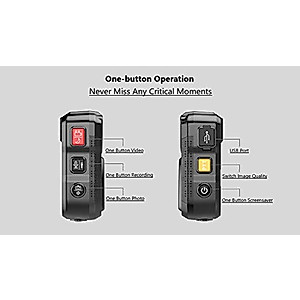 PatrolMaster 1296P UHD Body Camera with Audio (Build-in 128GB), 2 Inch Display, Night Vision, Waterproof, Shockproof, Body Worn Camera with Compact Design, Police Camera