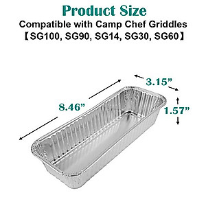 EasiBBQ Aluminum Foil Grill Drip Pans for Camp Chef Portable Grill, Disposable Aluminum Grease Pan Liners, 20 Pack