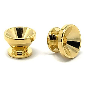 Vintage Forge Guitar Strap Buttons Gold for Fender Guitar and Bass (2) with Screws and Felt Washers SB50-GLD
