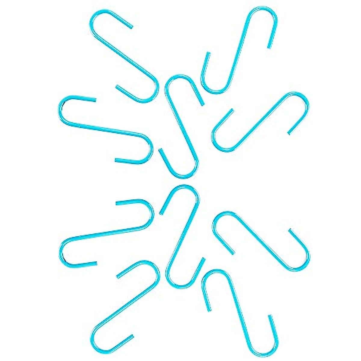 Soarhover 10 Pack S Shape Finish Steel Hanging Hooks for Kitchenware, Pots, Utensils, Plants, Towels, Gardening Tools, Clothes (Blue)