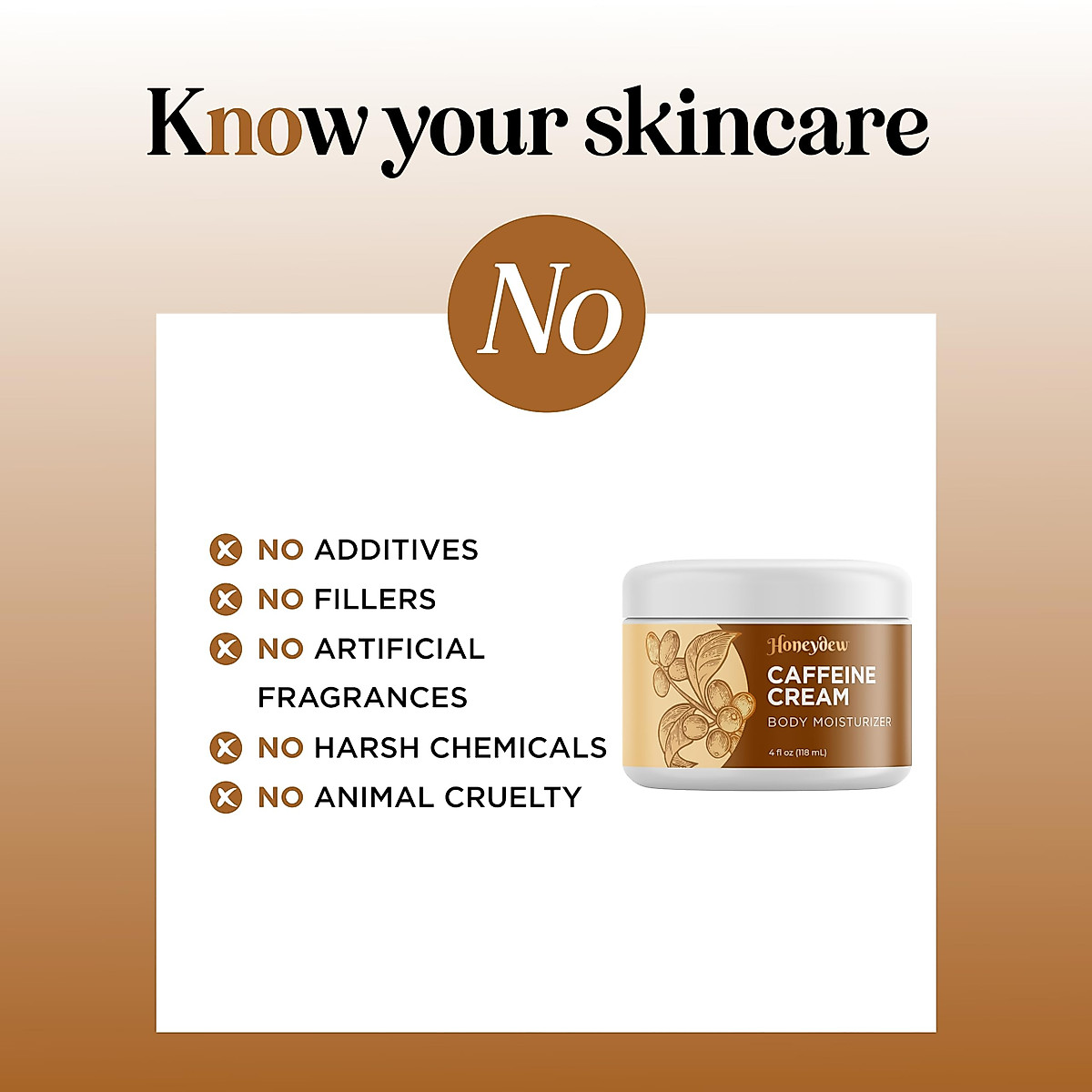 Concealing Caffeine Cream for Cellulite Reduction - Ultra Moisturizing Cellulite Cream for Thighs Butt and Belly with Rich Shea and Cocoa Butter - Light Scented Vegan Firming Body Lotion for Women