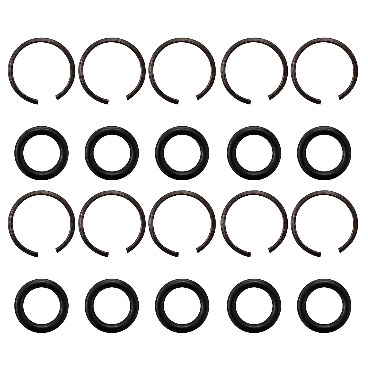 10 Packs 1/2" Impact Wrench Socket Retainer Rings with O-ring, Replacement Parts Compatible with IR, Snap-On, Chicago Pneumatic, Florida Pneumatics, and Air Cat Electric and Pneumatic Air Wrench