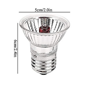 Eboxer Pet Reptile Heat Lamp UVA UVB Heating Light Bulb Pet Full Spectrum Sunlight Lamp for Reptile Amphibian and Incubating Chicken Use, etc (50w)