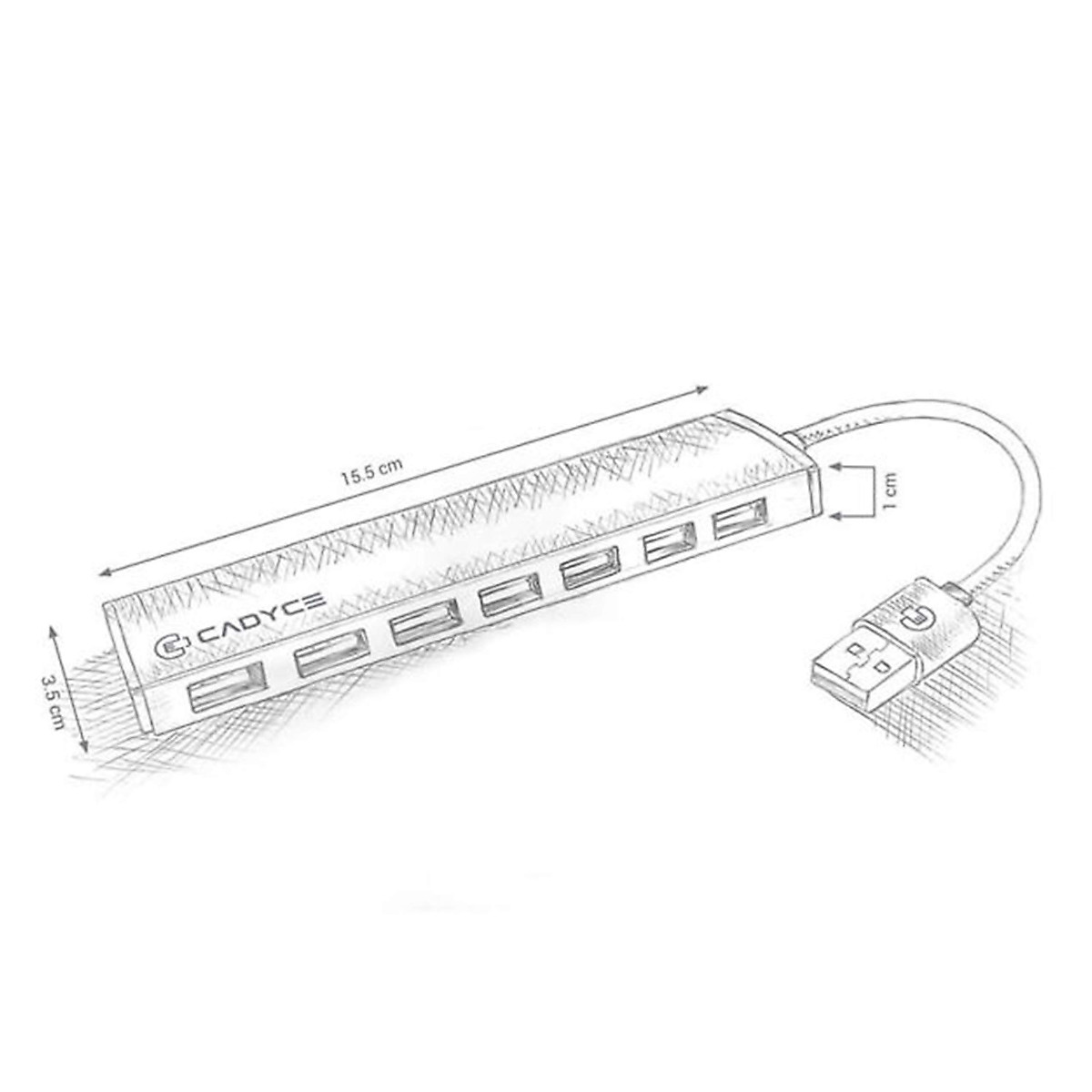 Cadyce USB 2.0 7-Port Hub (CA-U7H)