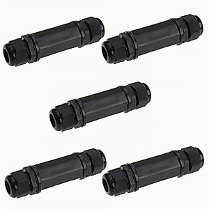 Anmbest 5PCS M22Z Shielded RJ45 Waterproof Cat5/5e/6 8P8C Connector IP67 Ethernet LAN Cable Connector Double Head Outdoor LAN Coupler Adapter Female to Female