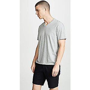 Vince Men's V-Neck T-Shirt, Heather Steel, Large