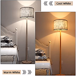 YISUN Lamp Shades Set of 2, Drum Fabric Lampshades for Table Lamps, Wall Lamp, Floor Lamp, Natural Linen Hand Crafted, For E26/E27 Lampholder Medium Drum Shades, Spider Fitter (Linen White)