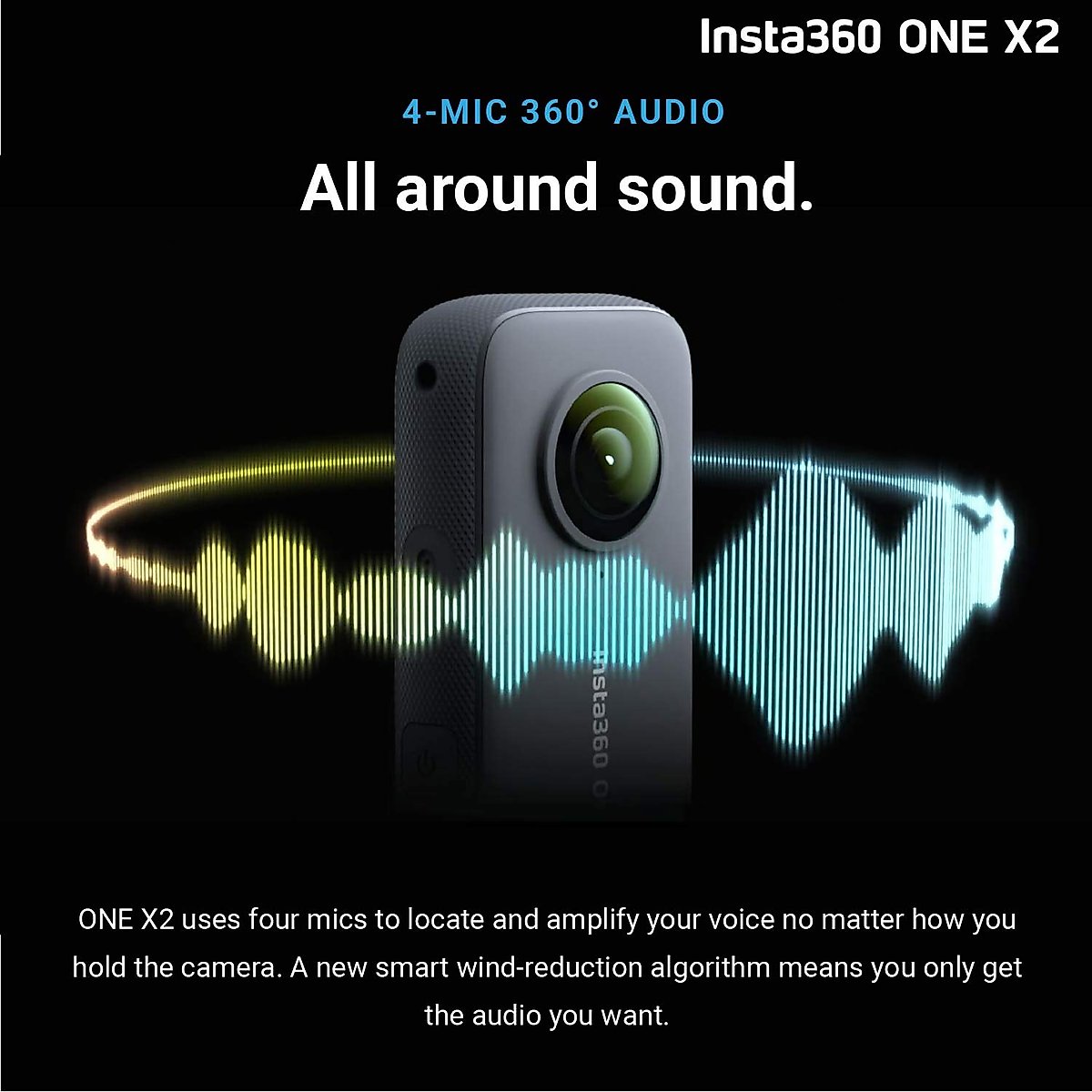 Insta360 ONE X2 360 Camera with Touchscreen - 5.7K30 360 Video, Front Steady Cam Mode, 18MP 360 Photo + InstaPano | Bundle Includes Bullet Time Kit & 128GB Memory Card (3 Items)
