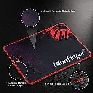 BlueFinger Gaming Keyboard and Mouse,USB Wired Backlit Gaming Mouse and Keyboard Combo,Letters Glow, 3 Color Crack Backlit,Illumination Keyboard and Mouse Set for Game and Work
