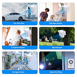 Wireless Driveway Alarm Weatherproof Outdoor Motion Sensor Detector Security Alert-Protect Outdoor/Indoor Property-328 ft Long Range -38 Chimes (2 Receiver and 1 Sensors)