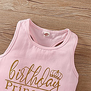 CBNRLOPOP Toddler Kids Baby Girls Birthday Princess Outfits Dress Vest Sleeveless Shirt Tank Top Dot Mesh Tutu Skirt 2PCS Summer Skirt Set