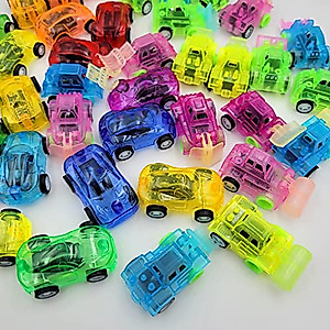 Himeeu 40 Pcs Pull Back Vehicles Mini Car Toys Friction Powered Racing Cars Mini Constructions Trucks for Preschool Toddlers Boys & Girls,Bulk Party Favors Toys