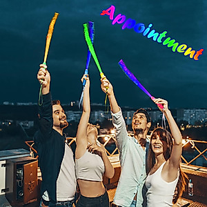 BouQuw 25 Pack Glow Sticks Mardi Gras Party Supplies ,Glow in the Dark Party Supplies,3 Models Flashing Sticks, Fiber Optic Wands Light up Sticks Fit Wedding Birthday Easter valentine's day