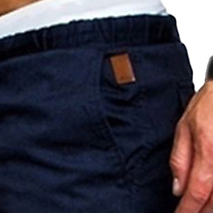 Men's Elastic Waist Multi Pockets Shorts Lightweight Military Cargo Short Pants Drawstring Relaxed Fit Army Short (Dark Blue,Large)