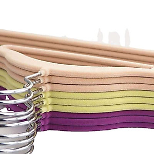 Flock Hanger for Adult Household Seamless Anti-Slip Multifunctional Wardrobe Finishing Clothes Hanger Clothes Hanger Factory Wholesale