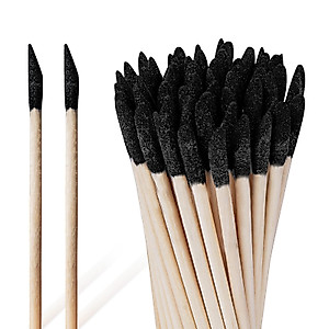 BienBion 30PCS Sanding Sticks,Detail Sanders for Woodworking and Plastic 3D Printing Model,Fine Detailing Polishing Sticks,Sanding Tool for DIY Wood Hobby Essential,150 Grit (5.4"×0.15") (A-Black)