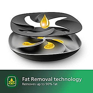 Philips Kitchen Appliances Premium Digital Airfryer with Fat Removal Technology + Recipe Cookbook, 3 qt, Black, HD9741/99, X-Large