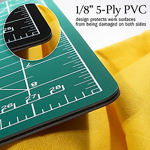 Breman Precision Self Healing Cutting Mat 24 x 36 Inch - Rotary Cutting Mats for Crafts - Craft Cutting Board for Crafting & Quilting - 2 Sided 5 Ply PVC Self Healing Mat - 24x36 Craft Cutting Mat