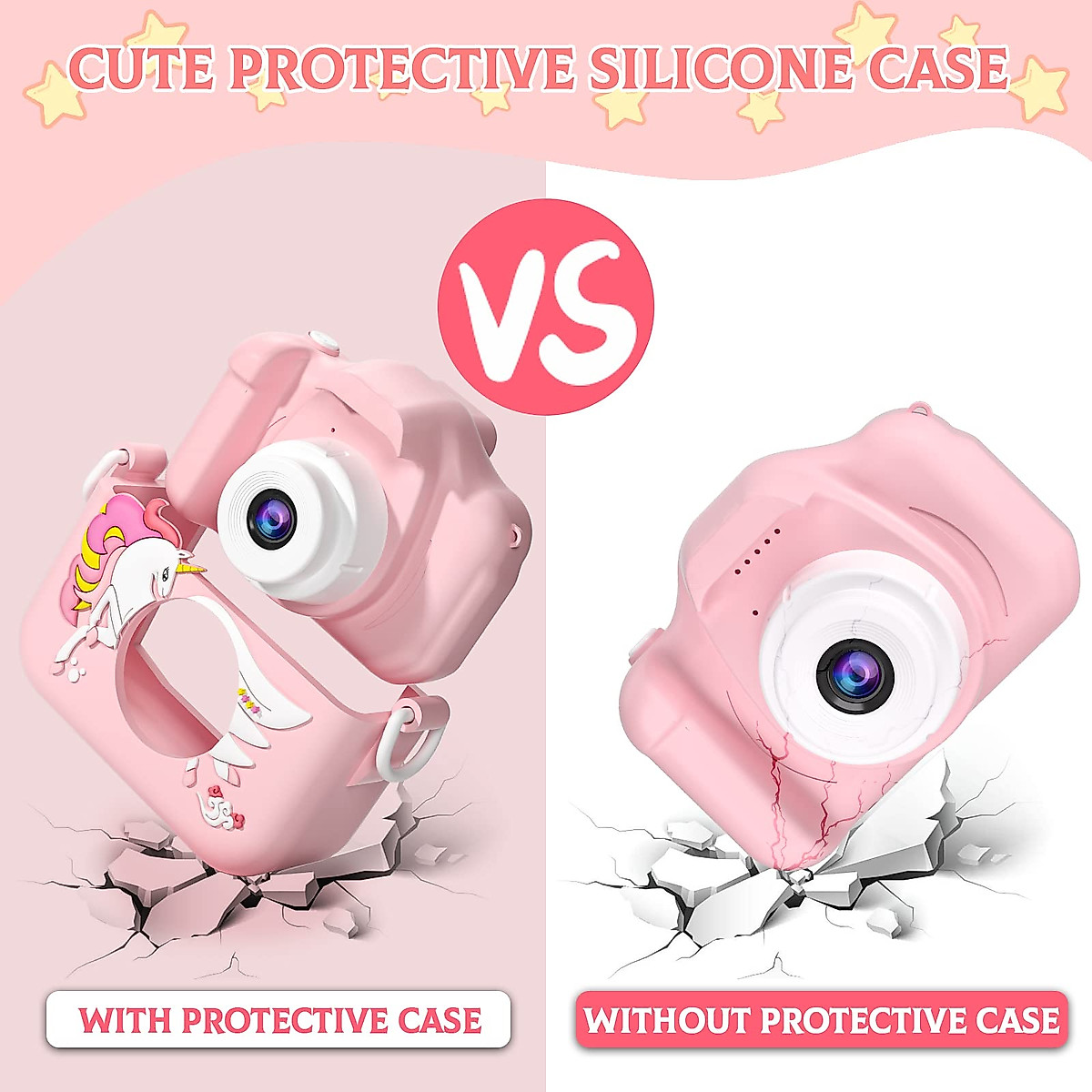 CIMELR Kids Camera Toys for 3 4 5 6 7 8 9 10 11 12 Year Old Boys/Girls, Kids Digital Camera for Toddler with Video, Christmas Birthday Festival Gifts for Kids, Selfie Camera for Kids, 32GB TF Card