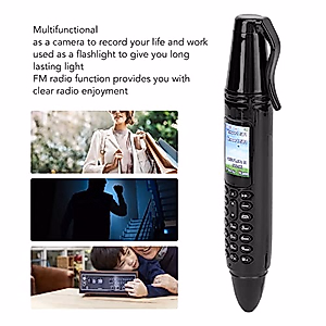 Dpofirs Pen Mini Cell Phone,Bluetooth Dialer and 0.96 Inch Tiny Screen Mobile Phone,Dual SIM GSM Support and 32G Memory Card with Camera,Unlocked and Ready for Worldwide Network.