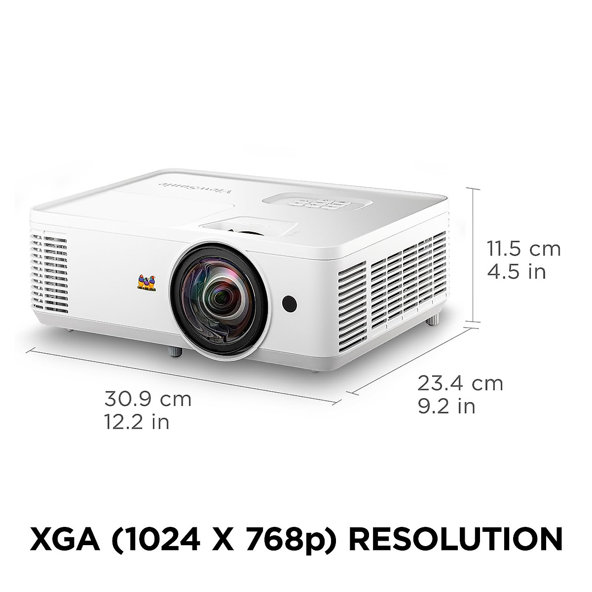 ViewSonic PS502X 4000 Lumens XGA HDMI Short Throw Projector for Education and Office(Renewed)