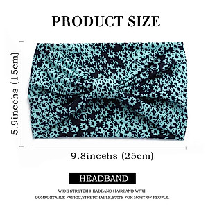 Acenail Wide Headbands Knotted Turban Headband Elastic Non Slip Hairbands Floral Workout Head Bands Yoga Cotton Hair Scarfs Boho Head Wraps Fashion Hair Accessories for Women 4Pcs(Gorgeous)