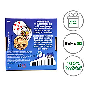 GAMAGO Cookie Playing Cards - Cookie Shaped Deck of Cards to Play Your Favorite Card Games for Birthdays, Stocking Stuffers, White Elephant
