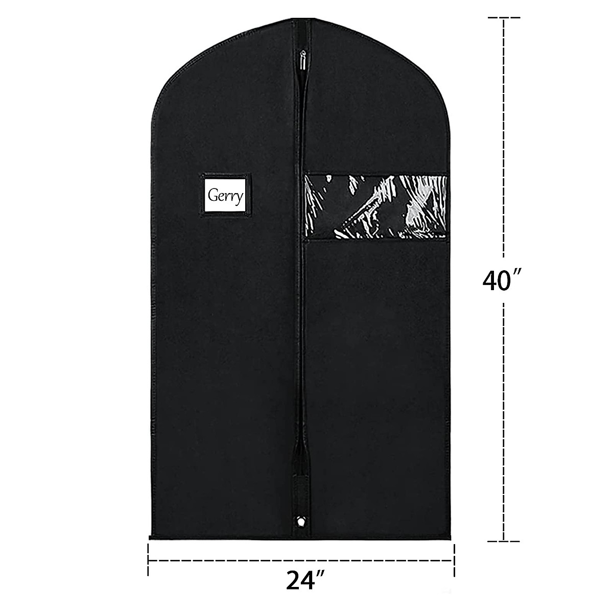 Univivi 10 Pack Suit Bags Garment Bag for Men Storage 40-inch Clothes Cover with Clear Window and ID Card Holder for Suit Jacket, Skirt, Shirt and Coat