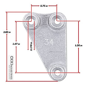RTI 34 Hanger - Compatible with LH OSH & XST and RH SOC Holsters - (Brushed Aluminum) - (w/Mounting Hardware)